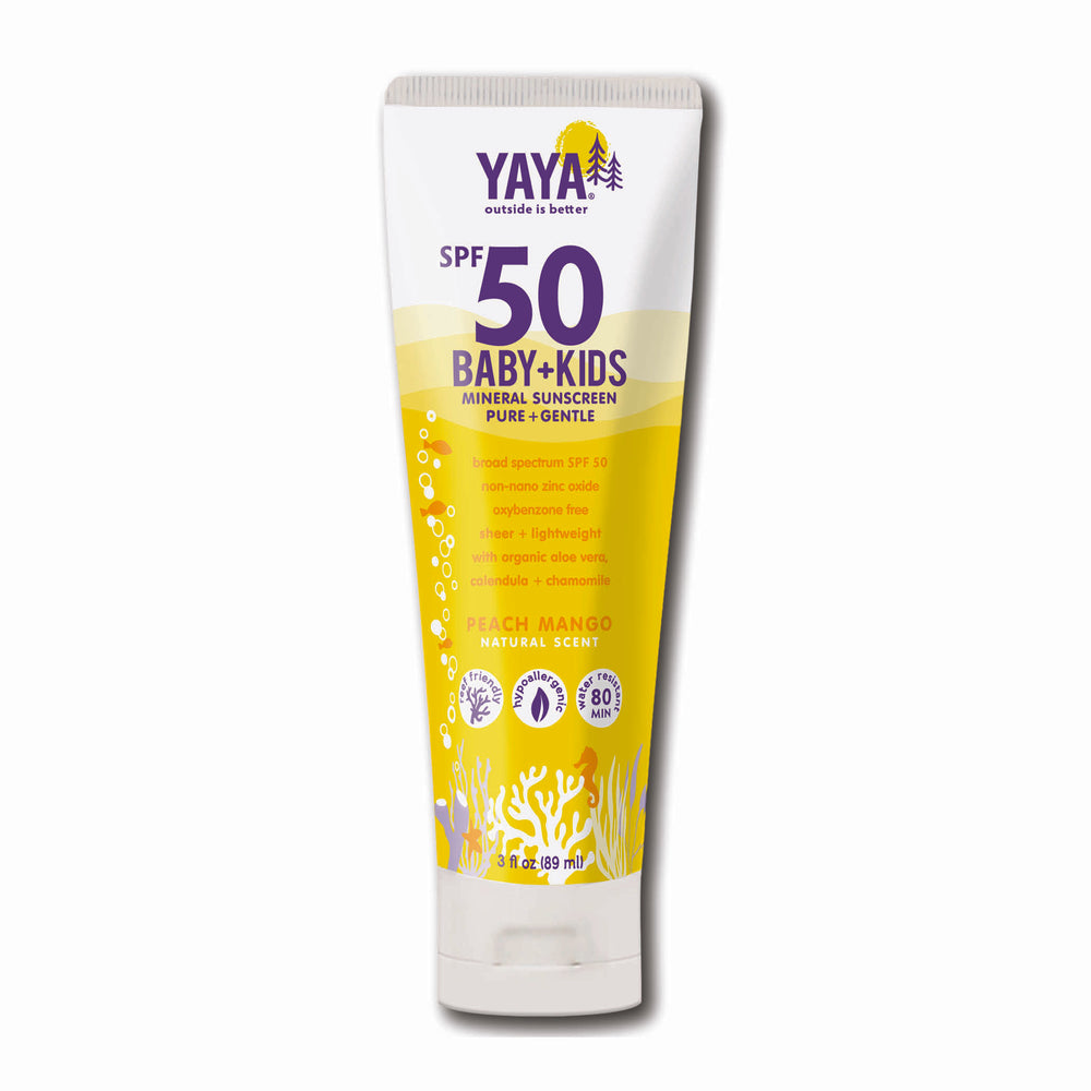 SPF 50 Baby + Kids Mineral Sunscreen – YAYA Organics