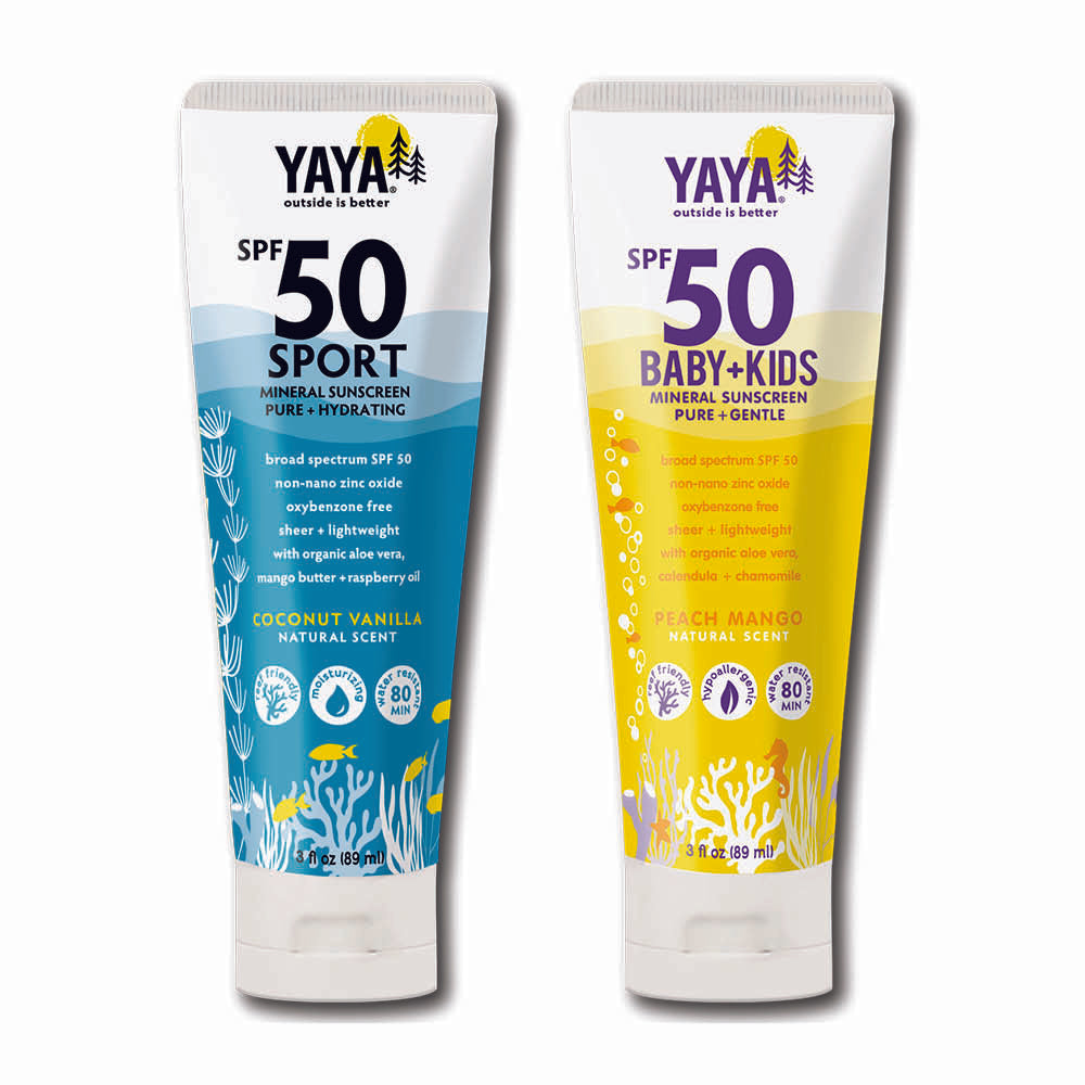 Mineral Sunscreen Bundle - Sport SPF 50 & Baby+Kids SPF 50 – YAYA Organics